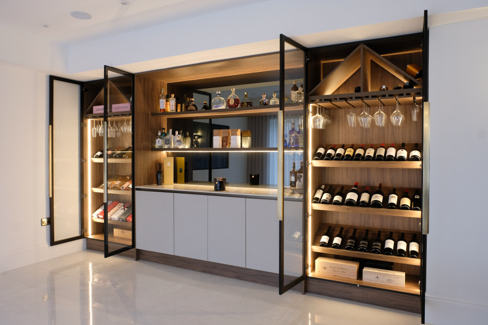 Zola Matte & Rezana in Taupe Grey & Espresso Kitchen by Broomside ...