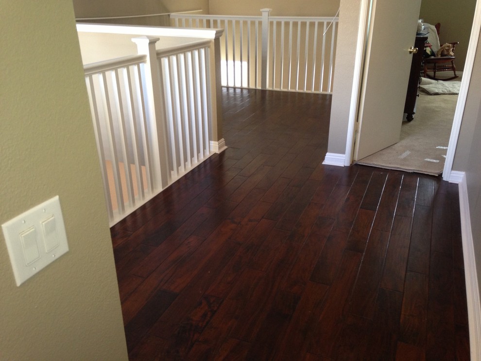 Acacia Wood on stairs with white risers. - Orange County - by ...