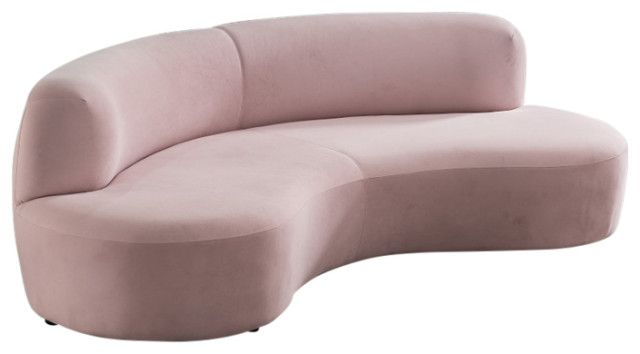 Monik Curved Sofa Pink - Contemporary - Sofas - by Modon | Houzz