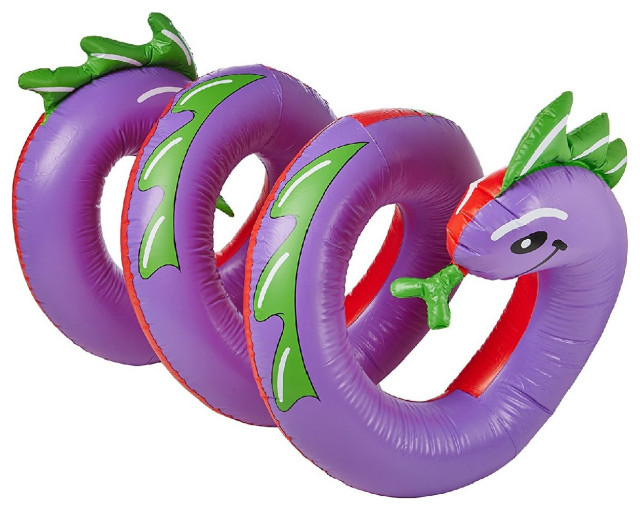 Inflatable Two Headed Curly Serpent Swimming Pool Float Toy 96 ...