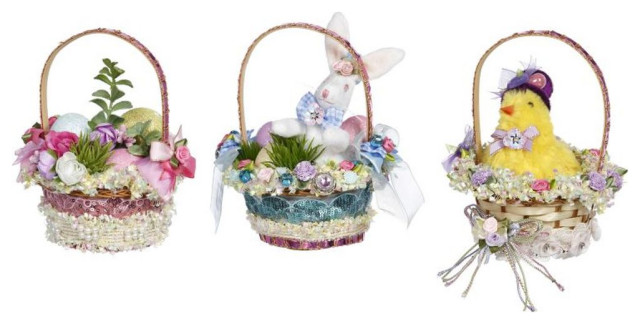 Mark Roberts Spring 2019 Easter Basket Figurines, 7", Assortment of 3 ...
