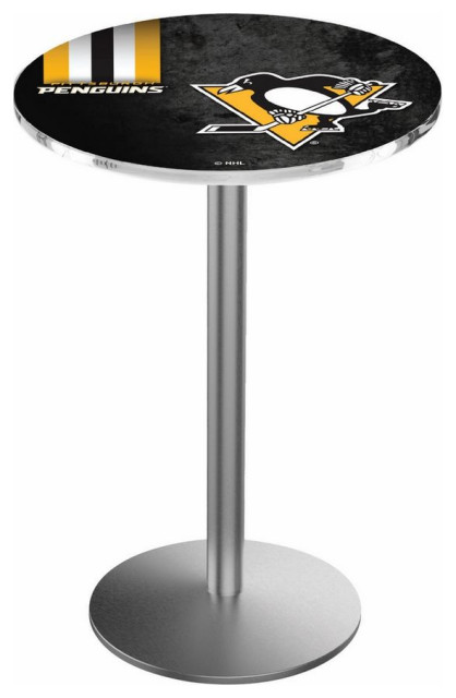 Holland L214 03 Pittsburgh Penguins 42x28" Pub Table - Stainless ...