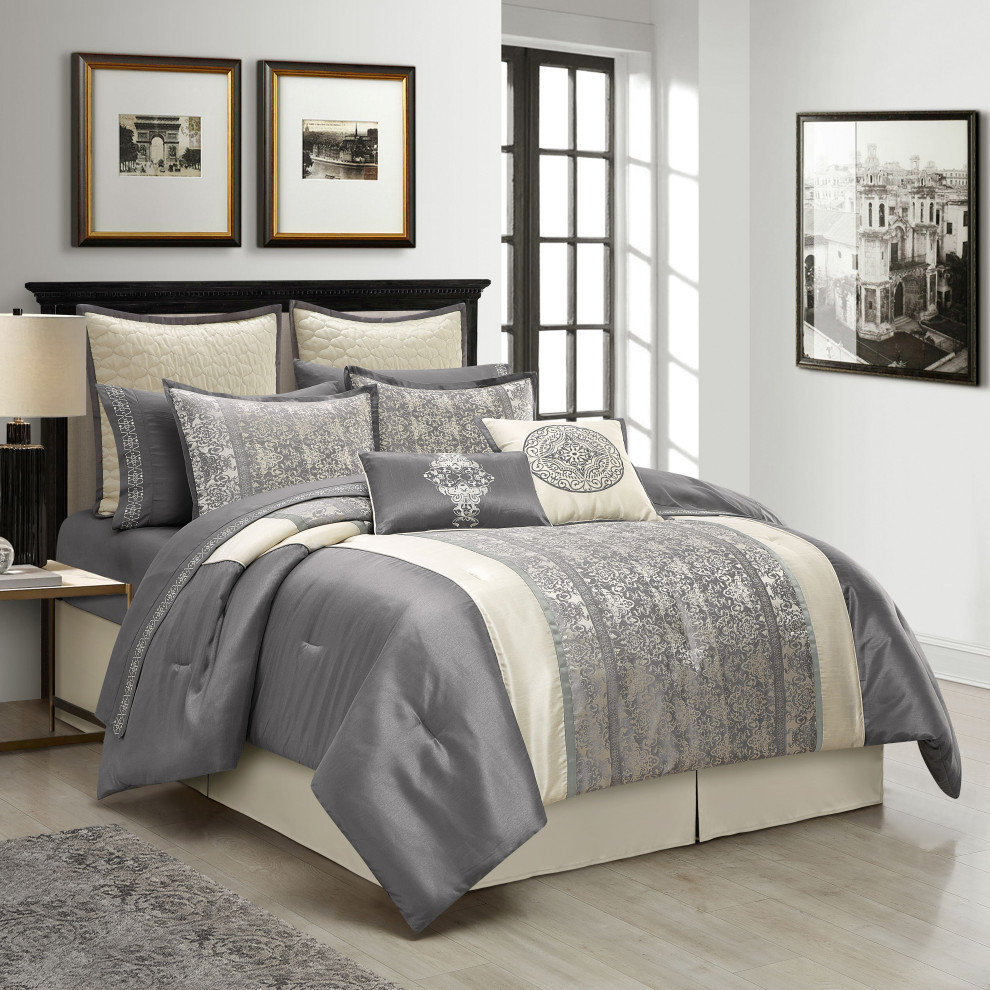 Arabesque 12 Piece Comforter Set - Traditional - Comforters And ...