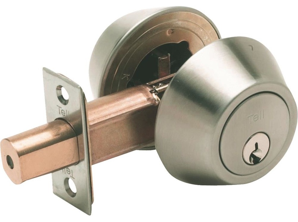 Tell CL100056 Double Cylinder Commercial Deadbolt Lock, DB2041, Grade 2 ...