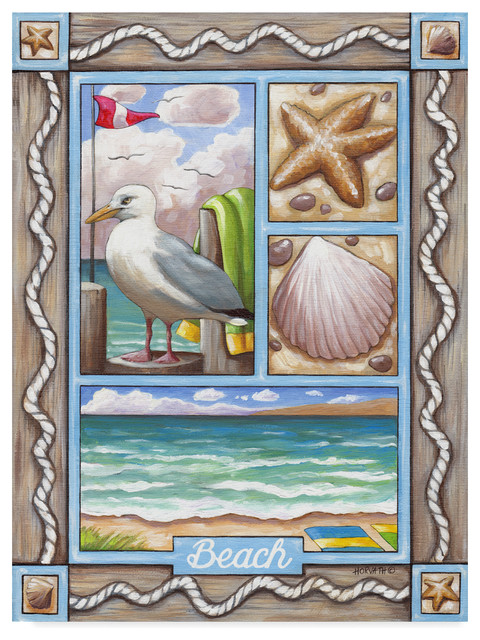 Cathy Horvath-Buchanan 'Beach Seagull' Canvas Art, 18"x24" - Beach ...