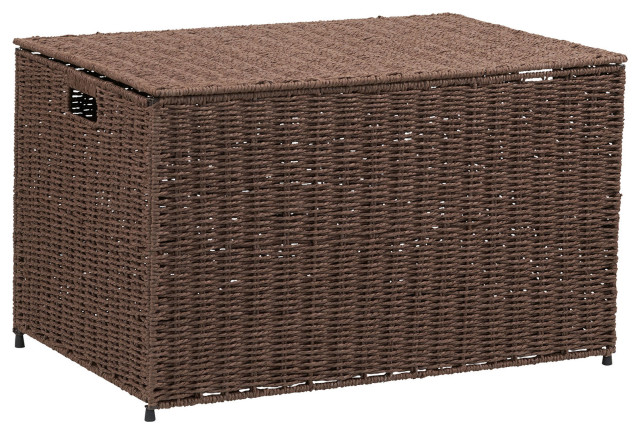 Large Woven Sturge Chest, Paper Rope, Coffee - Tropical - Accent Chests ...