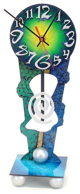 The Blue Table Clock - Contemporary - Desk And Mantel Clocks - by david ...