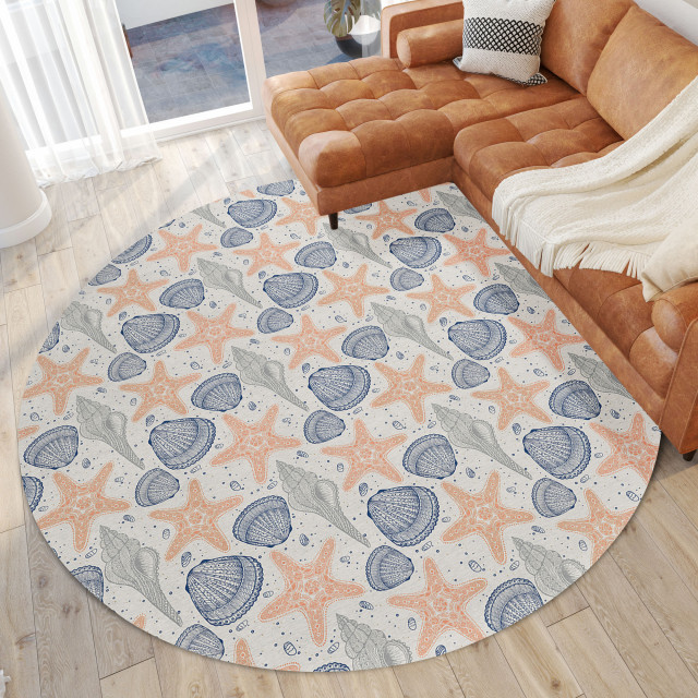 Addison Rugs Surfside ASR34 Peach 8'x8' Rug - Beach Style - Area Rugs ...