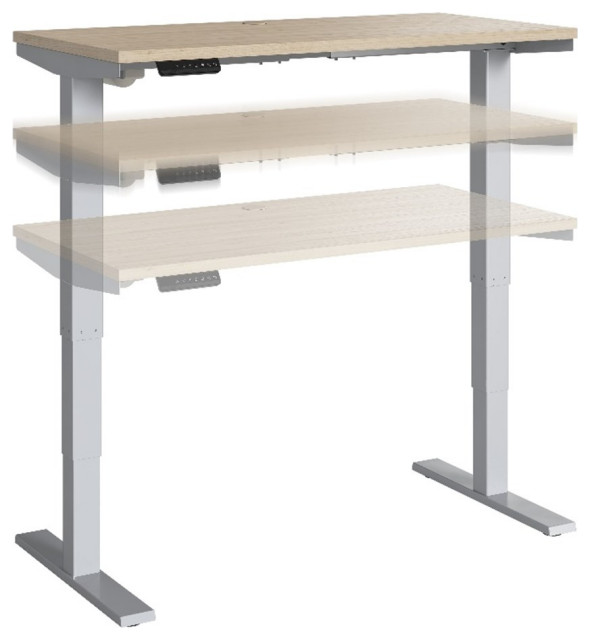 Move 60 Series 48W Adjustable Standing Desk in Natural Elm - Engineered ...