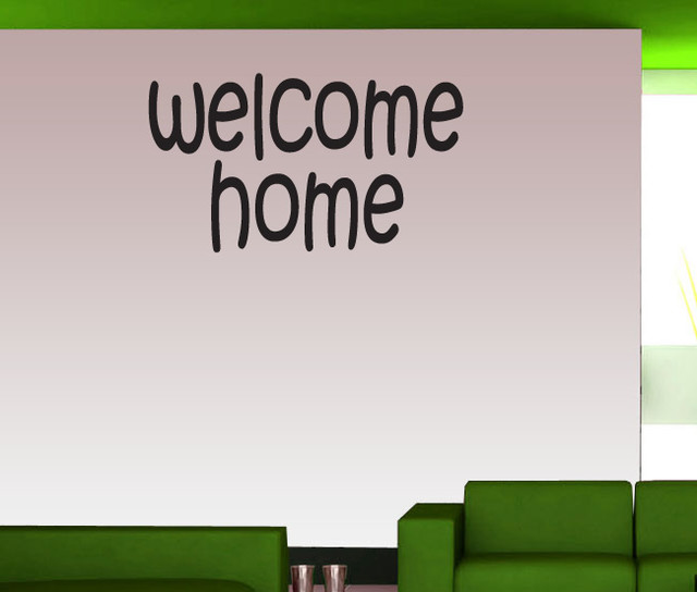 Welcome Home Vinyl Wall Decal ce017welcomeviii, 48 in. - Contemporary ...