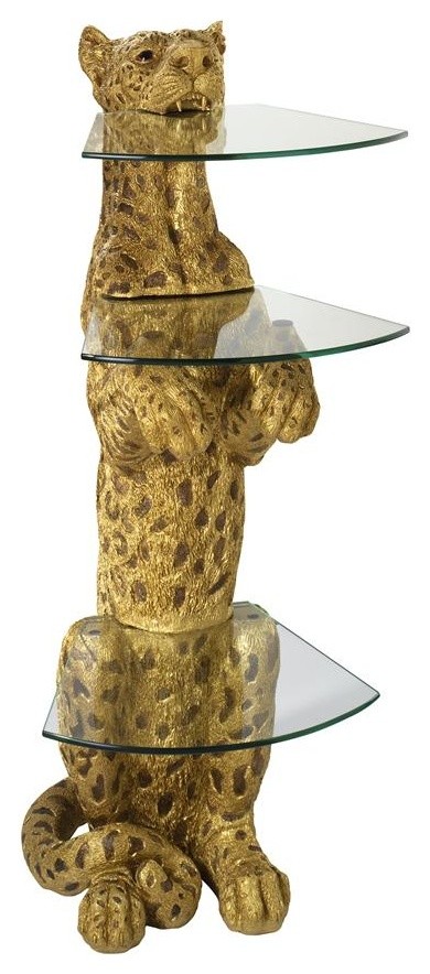 Royal Egyptian Cheetah Pedestal Table - Contemporary - Side Tables And ...