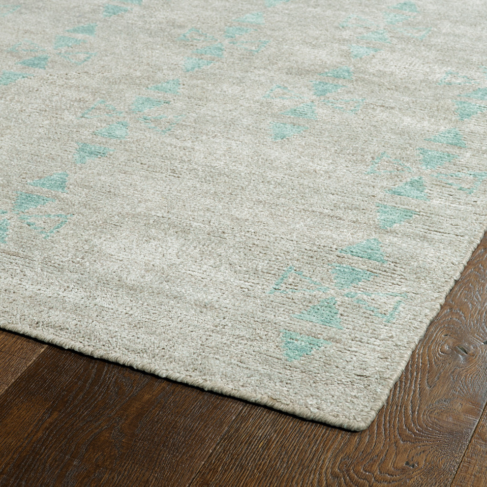 Kaleen Solitaire Collection Light Silver Area Rug 5'x7'9 ...