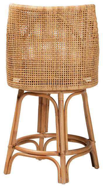 Ruby Natural Brown Rattan Collection - Tropical - Bar Stools And ...
