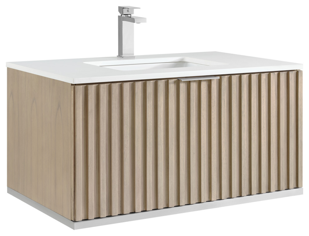 Terra Bathroom Vanity, 36" - Contemporary - Bathroom Vanities And Sink ...