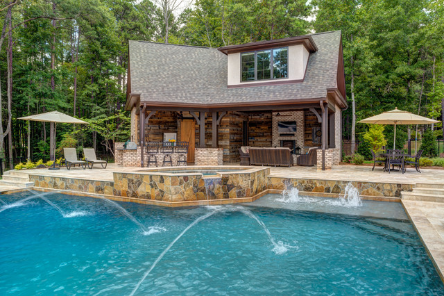 Rustic Pool House Structures
