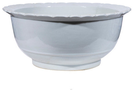 Busan White Scallop Bowl - Contemporary - Decorative Bowls - by William ...
