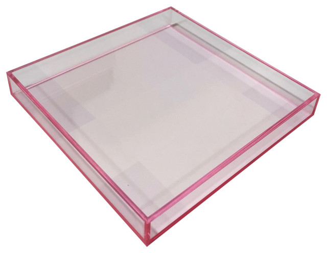 Square Lucite Tray - Contemporary - Serving Trays - by R16 HOME | Houzz
