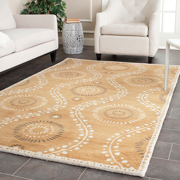 Safavieh Martha Stewart Ogee Dot Rug, Curry, 4'0" x 6'0" - Contemporary - Area Rugs - by ...