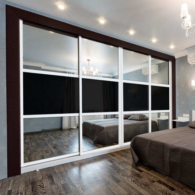 4 Panel / Leaf Bypass Closet Sliding Door Shaker Style, 90"x80 ...