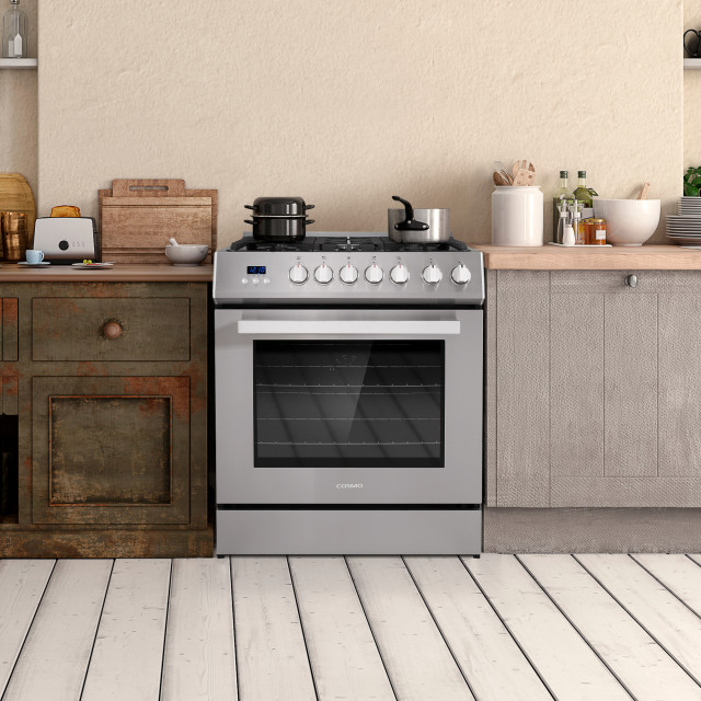 Cosmo COS-305AGC 30" 5.0 cu.ft. Single Oven Gas Range With 5 Burner ...