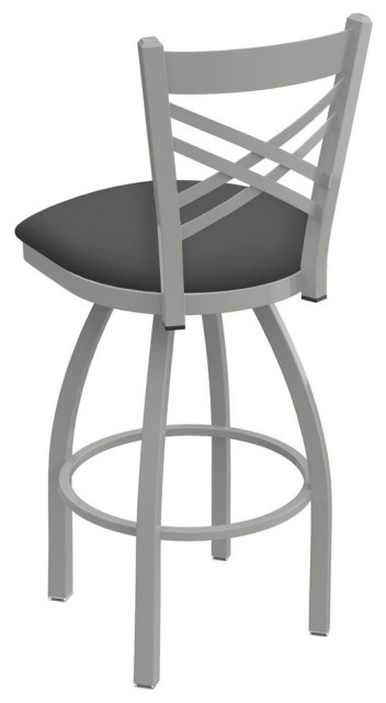 Holland Catalina 820 25" Swivel Counter Stool - Nickel/Canter Storm ...