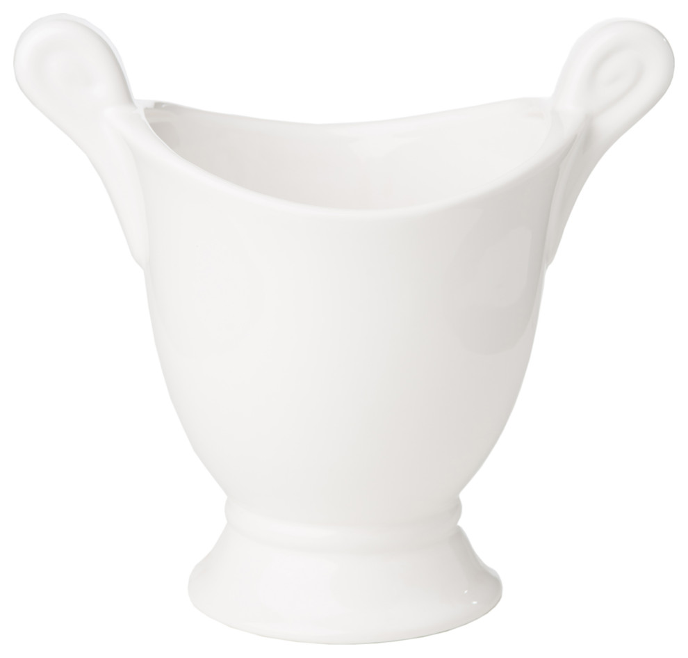 Large White Cachepot - Contemporary - Indoor Pots And Planters - by ...