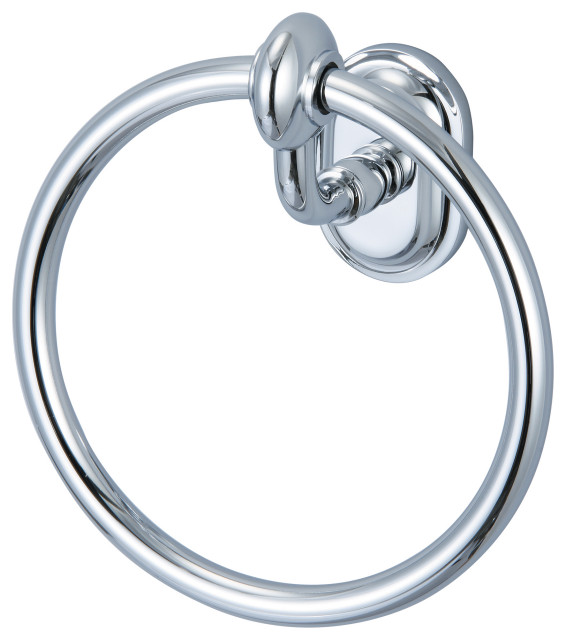 Elegant Matching Glass Series Towel Ring in Chrome Finish ...