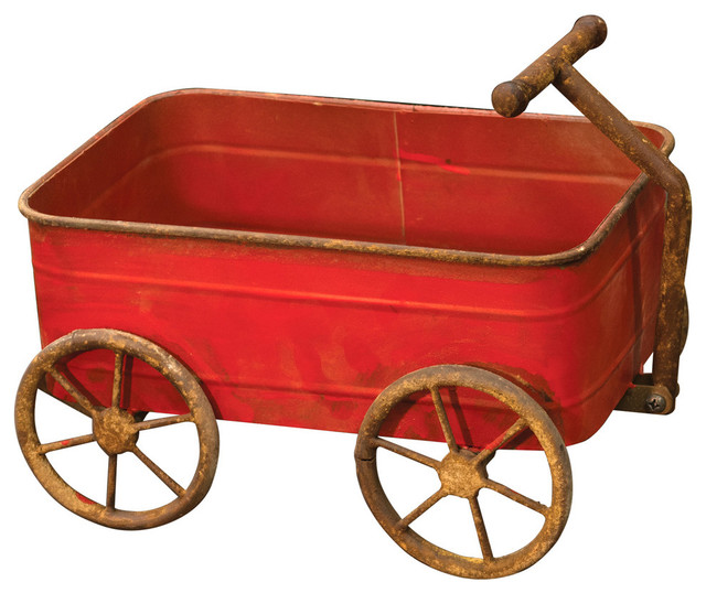 Rusty Red Wagon - Farmhouse - Decorative Objects And Figurines - by KP ...