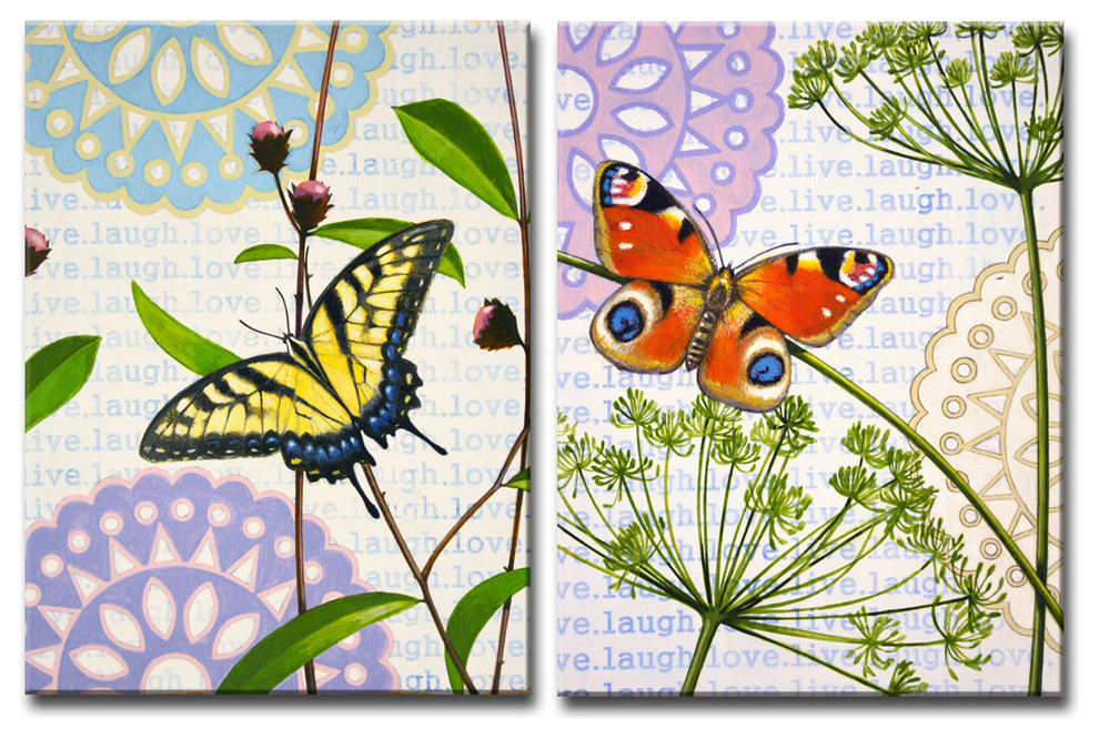 2 Piece Wall Art Set 'In the Meadow I/II' by Hope Hansen, 2-Piece Set ...