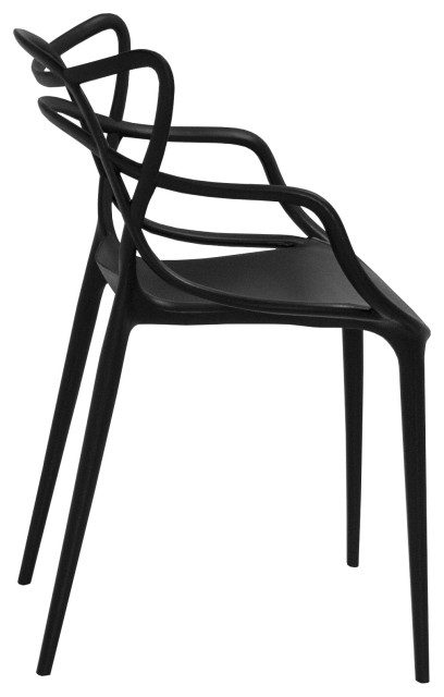 Mod Made Modern Plastic Loop Dining Side Chair, Set of 4 - Midcentury ...