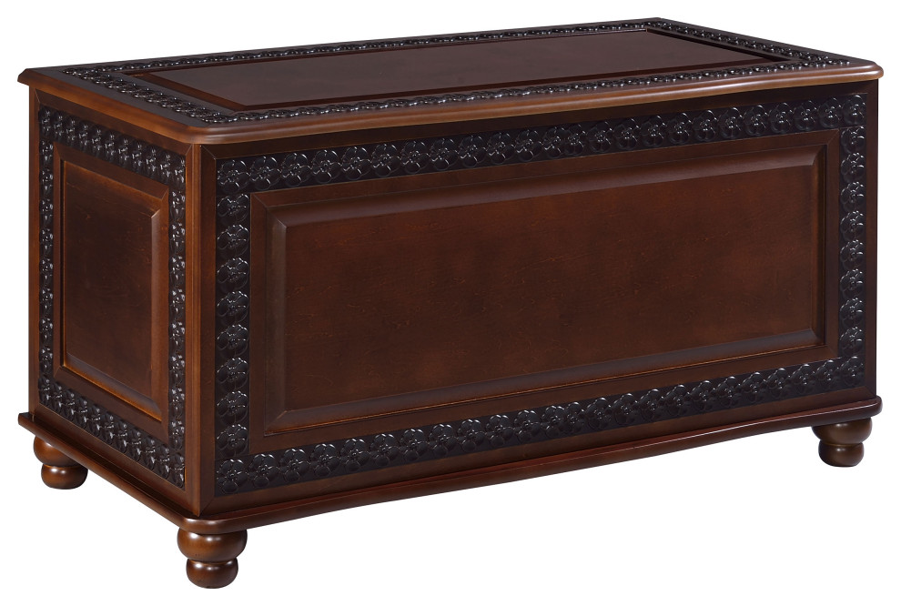 Finlay Flip Open Storage Cedar Chest Deep Tobacco - Traditional ...