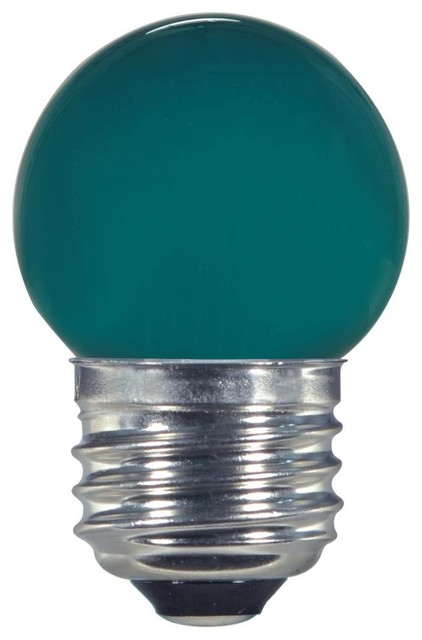 1.2W LED S11 Ceramic Green Medium Base 120V - Traditional - Led Bulbs ...