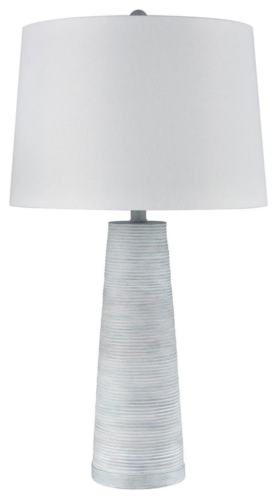 Conical 1 Light Table Lamp, Light Blue Washed - Transitional - Table ...