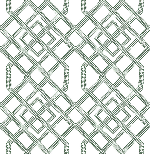 Traverse Dark Green Trellis Wallpaper - Contemporary - Wallpaper - by ...
