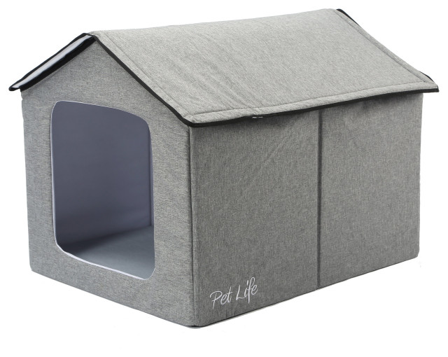 Pet Life "Hush Puppy" Heating and Cooling Collapsible Pet House, Small ...