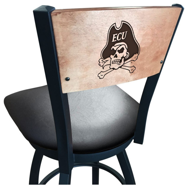 Holland L038 Engraved East Carolina 25" Counter Stool - Black/Vinyl ...