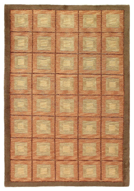 Fine Hand Knotted Modern Rug 4'1''x6'1'' - Contemporary - Area Rugs ...