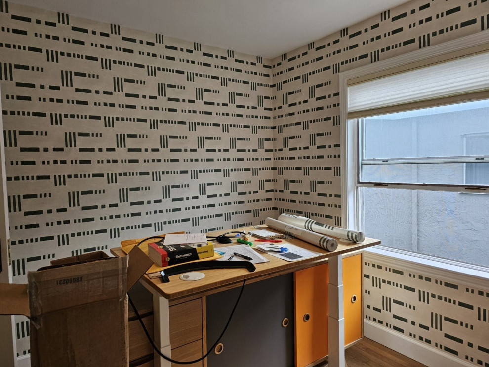 Office wallpaper installation Frisco, TX - Eclectic - Home Office ...