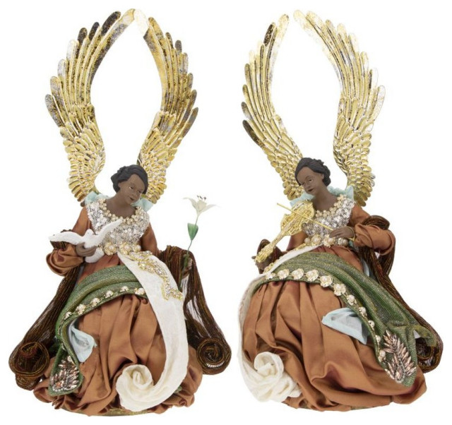 Mark Roberts 2020 17" Af-Am Kneeling Angel of Peace Figurine,Assortment ...