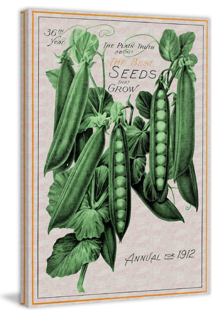 "Peas" Painting Print on Canvas, 24"x36" - Farmhouse - Prints And ...
