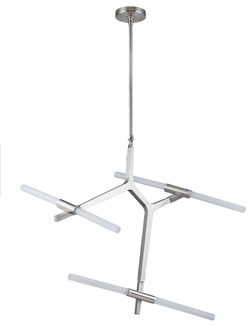 Glass Twist on Rods Light Fixture - Modern - Chandeliers - by Design Living