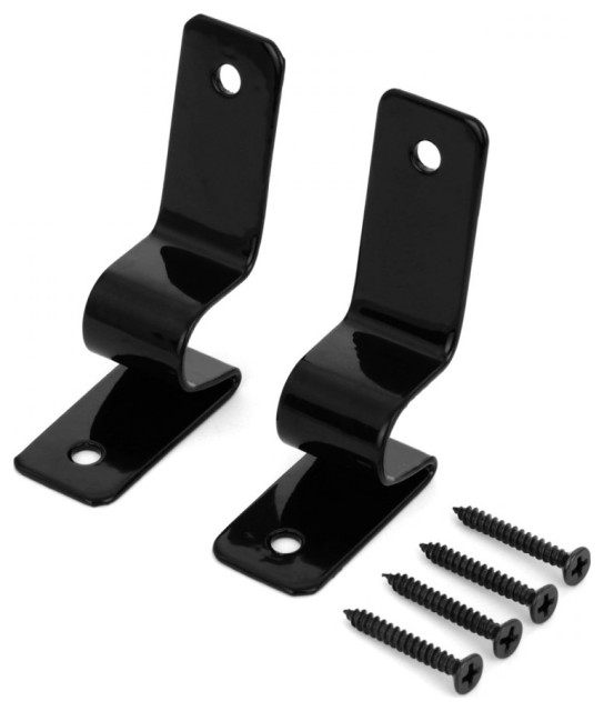 Carpet Rod Brackets Black Brass - Traditional - Curtain Rods - by ...