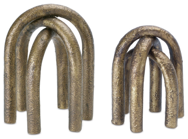Modern Metal Arches Sculpture, 2-Piece Set - Contemporary - Decorative ...