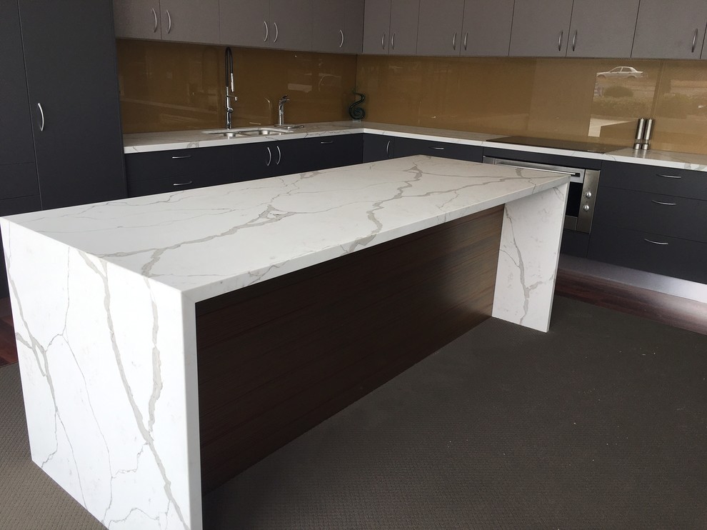 Calacatta Gold Kitchen - Modern - Melbourne - by Lithostone Quartz ...