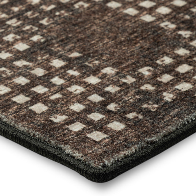 Delano DA1 Chocolate 10' x 10' Round Rug, 8' x 8' - Contemporary - Area ...