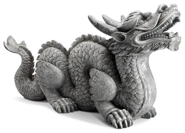 Honorable Dragon Garden Sculpture - Asian - Garden Statues And Yard Art ...