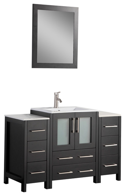 Vanity Art Vanity Set With Ceramic Top, 48" - Contemporary - Bathroom ...
