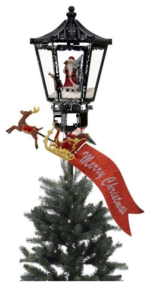 Mark Roberts Christmas 2023 Snowing Lantern Tree Topper 13.5 ...