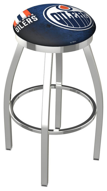 Holland L8C2C 03 Edmonton Oilers 30" Swivel Bar Stool - Chrome ...