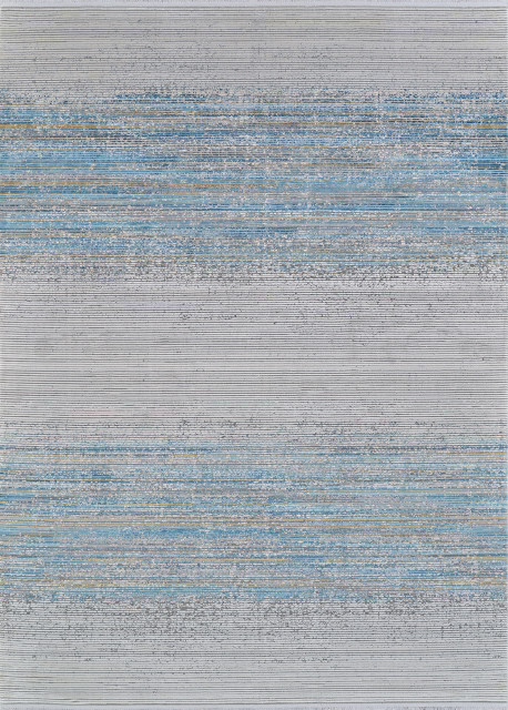 Couristan Siena Ombre Blue-Gold-Ivory Rug 5'3"x7'2" - Contemporary ...